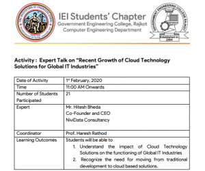 Student Clubs - Government Engineering College, Rajkot